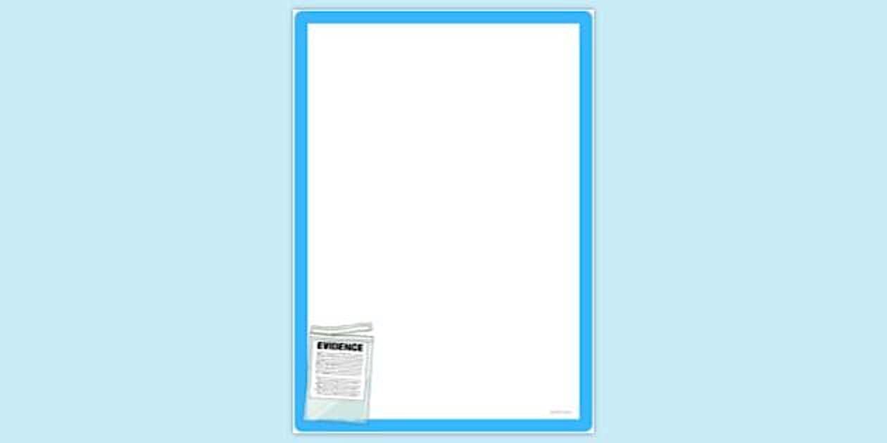 Simple Blank Evidence Bag Page Border | Twinkl - Twinkl