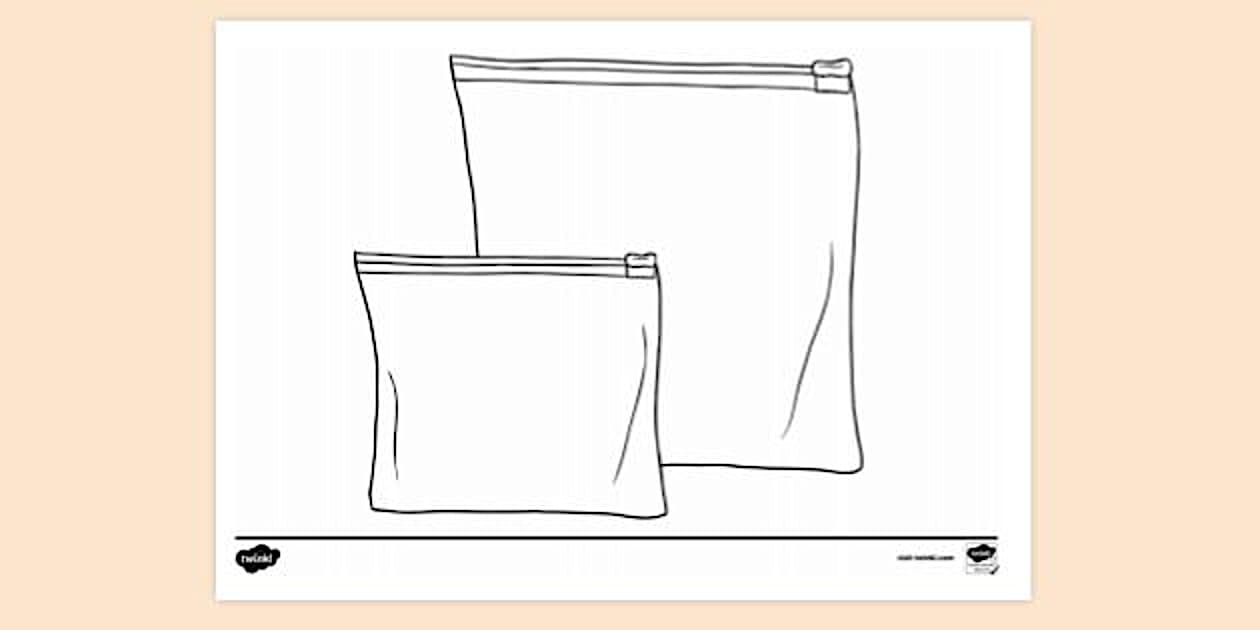 Zip Lock Bag Colouring Sheet (teacher made) - Twinkl