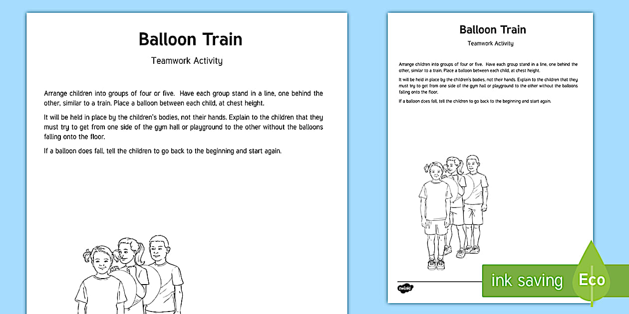 Balloon Team-Building Game - Teamwork Resources - Twinkl