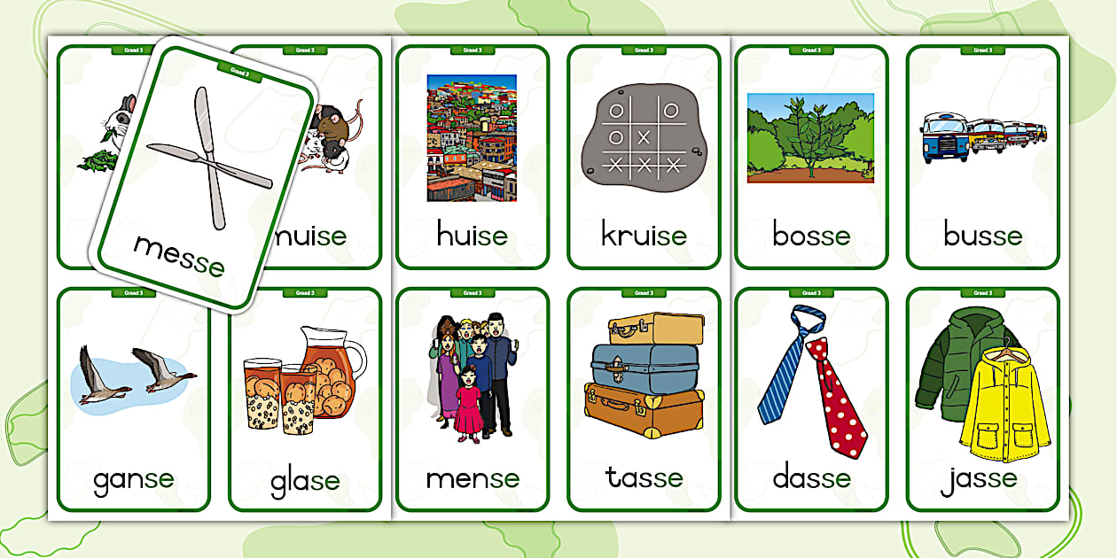 Graad 3 Klanke -se Flitskaarte (teacher made) - Twinkl