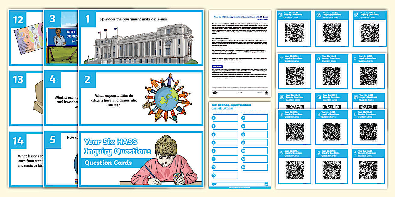 Year Six HASS Inquiry Questions Question Cards - Twinkl