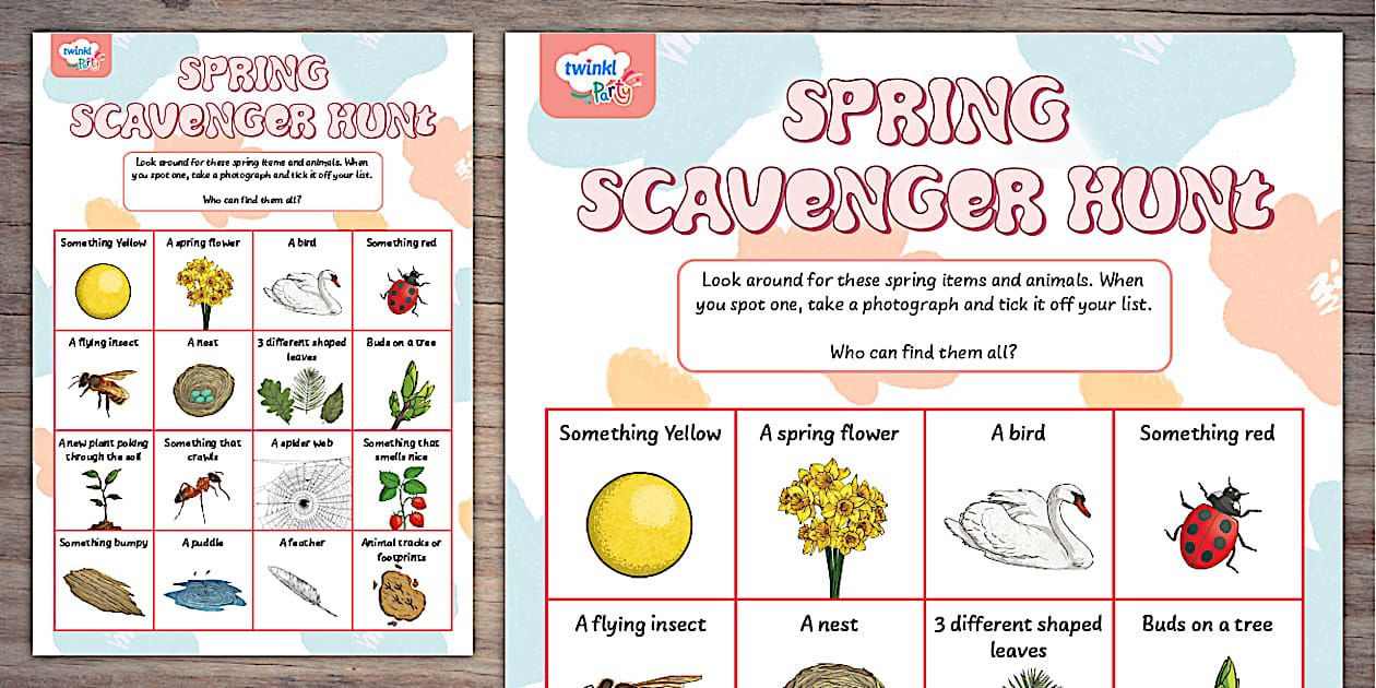 Spring Scavenger Hunt | Twinkl Party (teacher made) - Twinkl