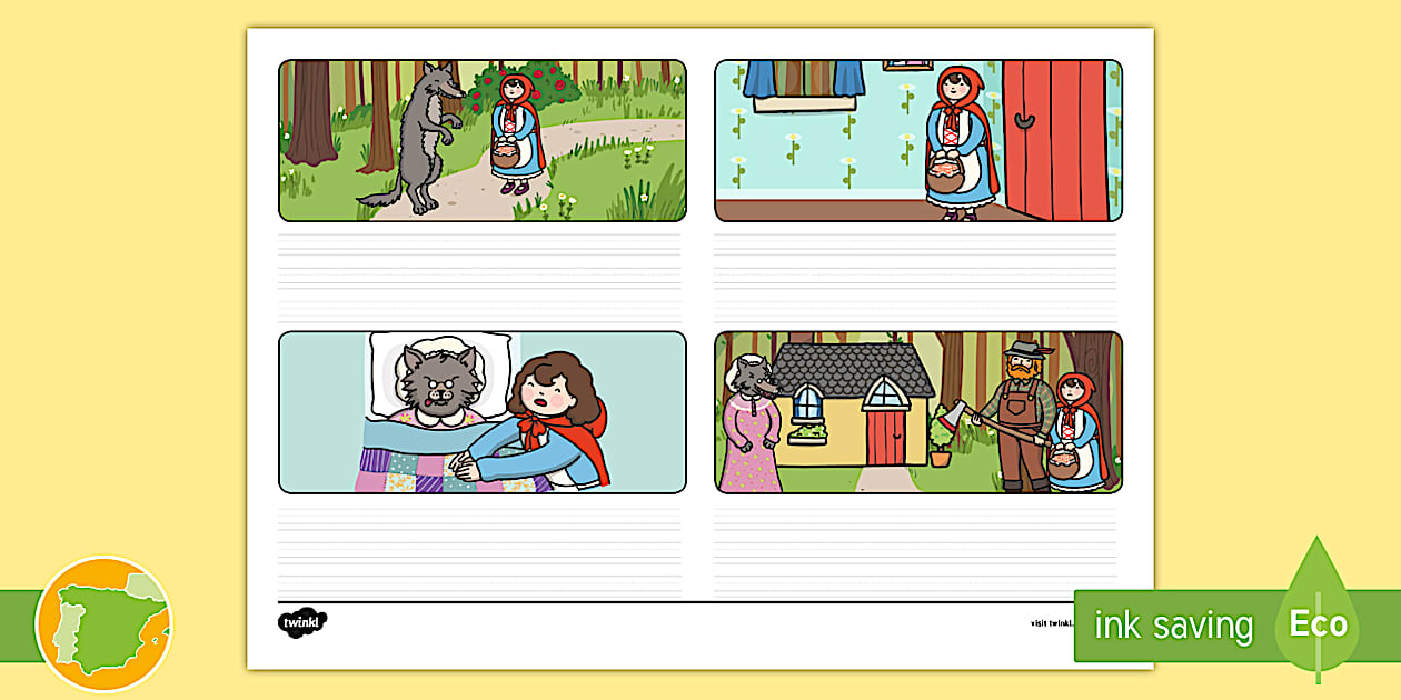 Plantilla de storyboard: Caperucita Roja