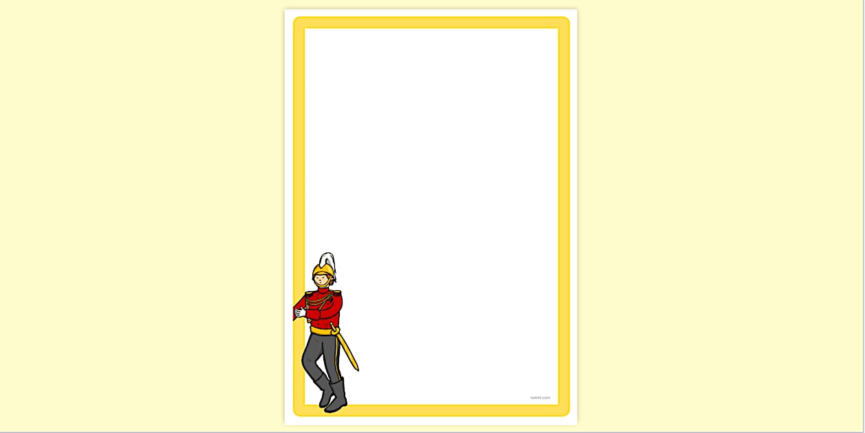 Simple Blank King's Guard Page Border | Twinkl Page Borders