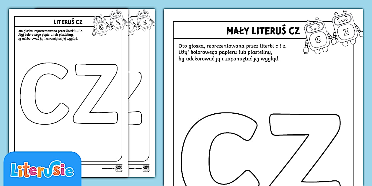 Literuś Cz | Praca plastyczna: dekorowanie literek Cz