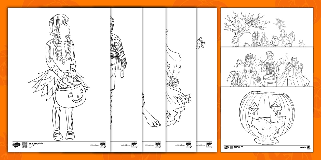 KS2 Halloween Colouring Pages - Twinkl