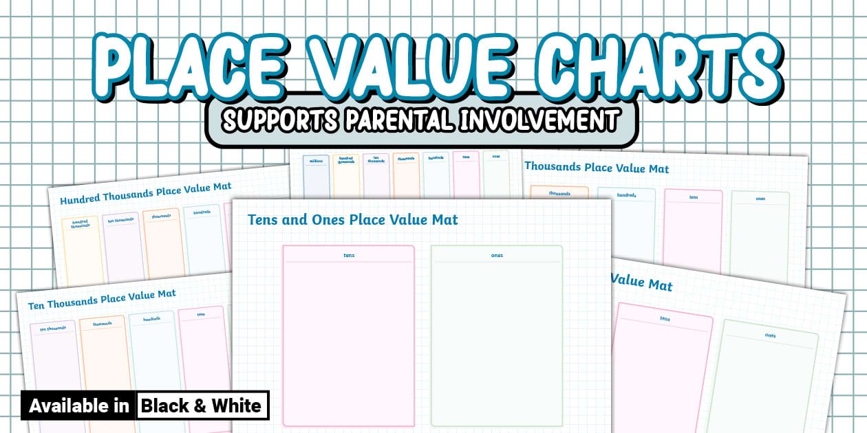 Foundation Phase Maths - Place Value Charts - Template (CAPS Aligned)