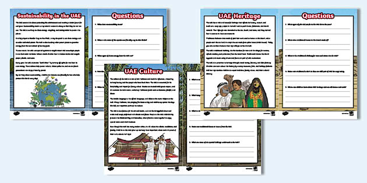UAE Themed 60 Second Reads Set 2