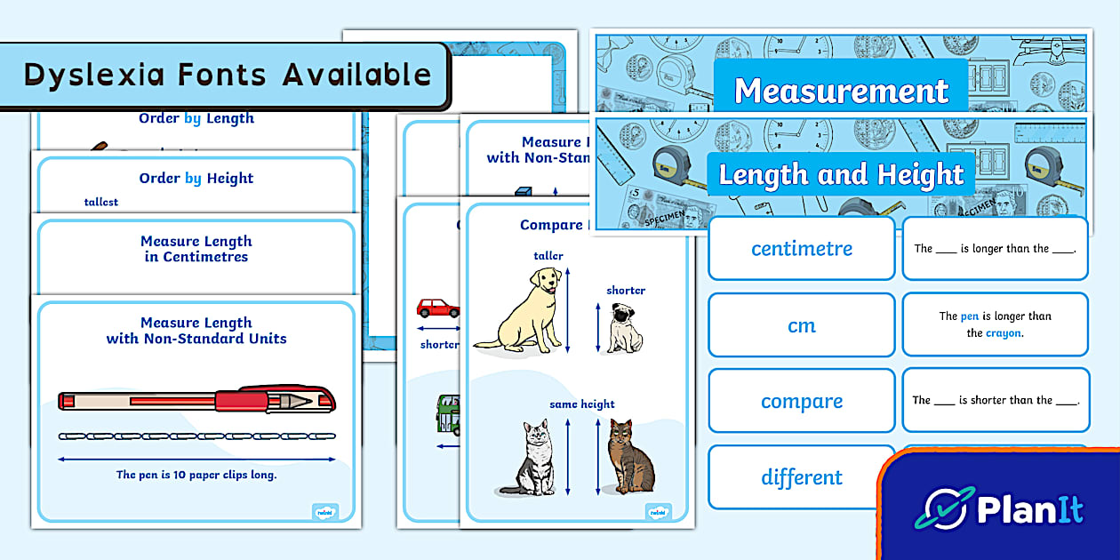 👉 PlanIt Maths Y1 Length and Height Display Pack - Twinkl