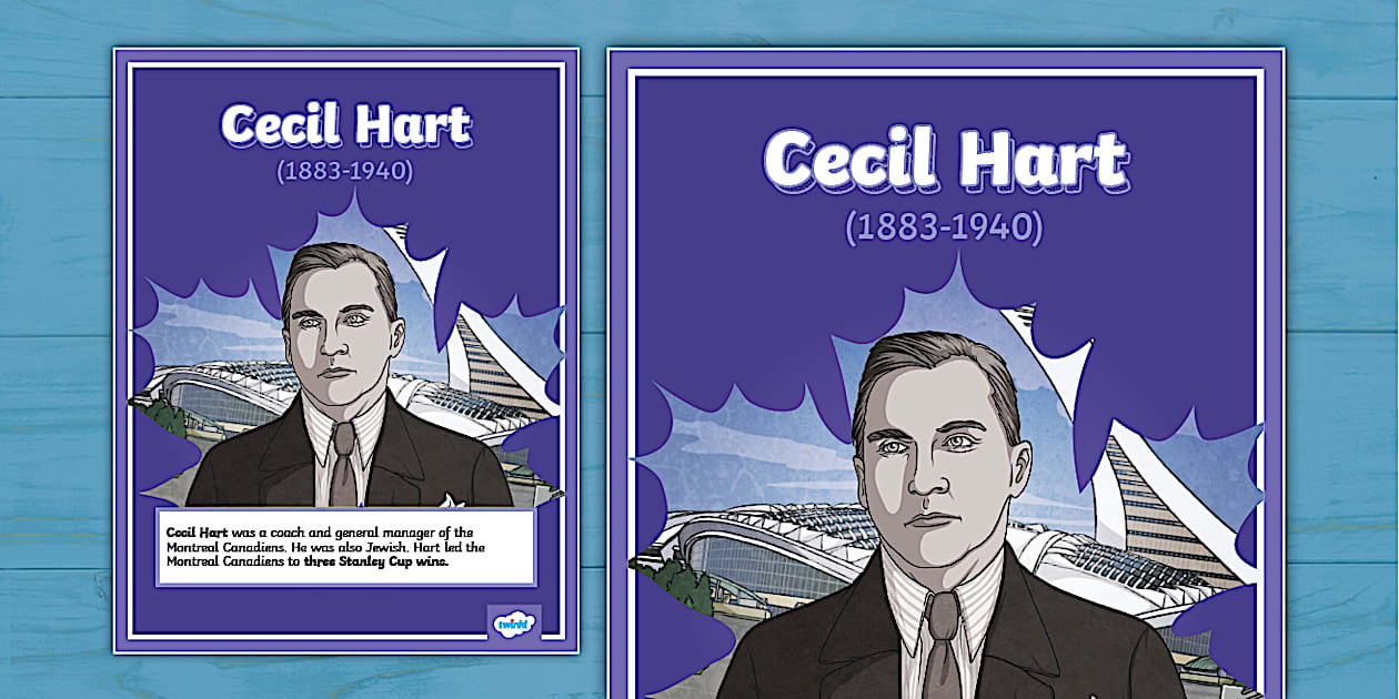 Remarkable Jewish Canadians Intermediate Poster - Cecil Hart