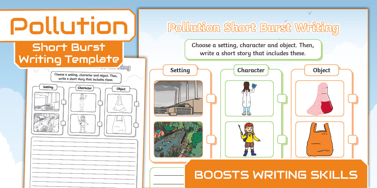 Grade 3 Life Skills - Pollution - Short Burst Writing Template (CAPS ...