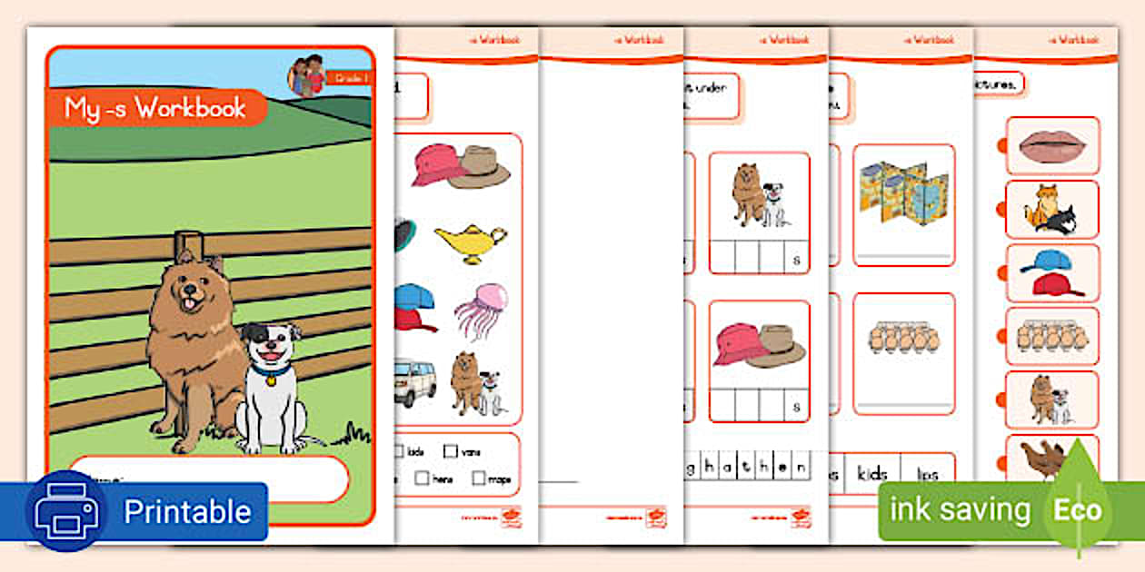 Grade 1 Phonics: -s Workbook