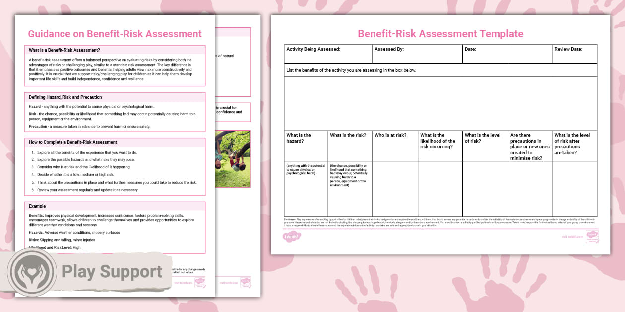 Benefit-Risk Assessment Template and Guidance (teacher made)