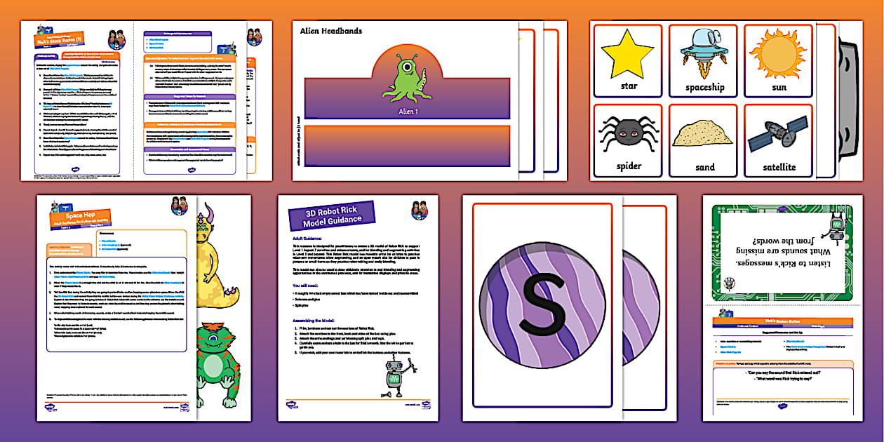 Twinkl Phonics Level 1-2 Week 4 Day 5 Pack: Space Theme