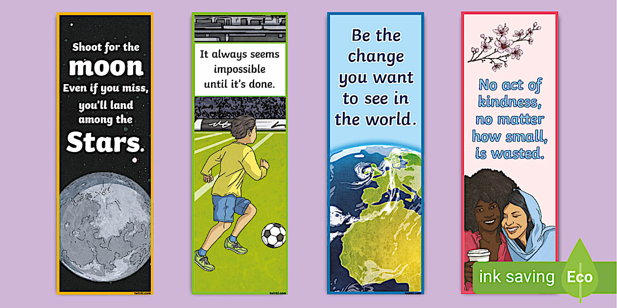 Positive Bookmarks | Motivational Bookmarks | Twinkl
