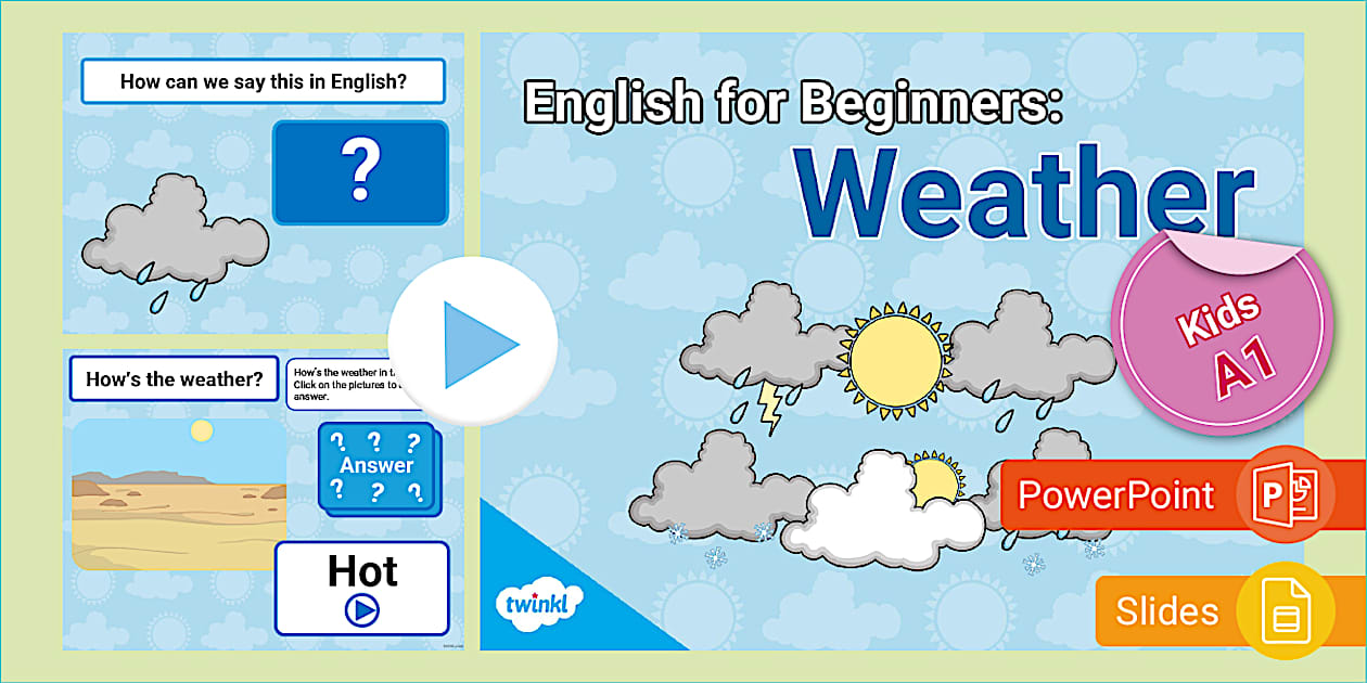 Weather ESL Lesson [A1, Kids] | Inclusion | Twinkl - Twinkl