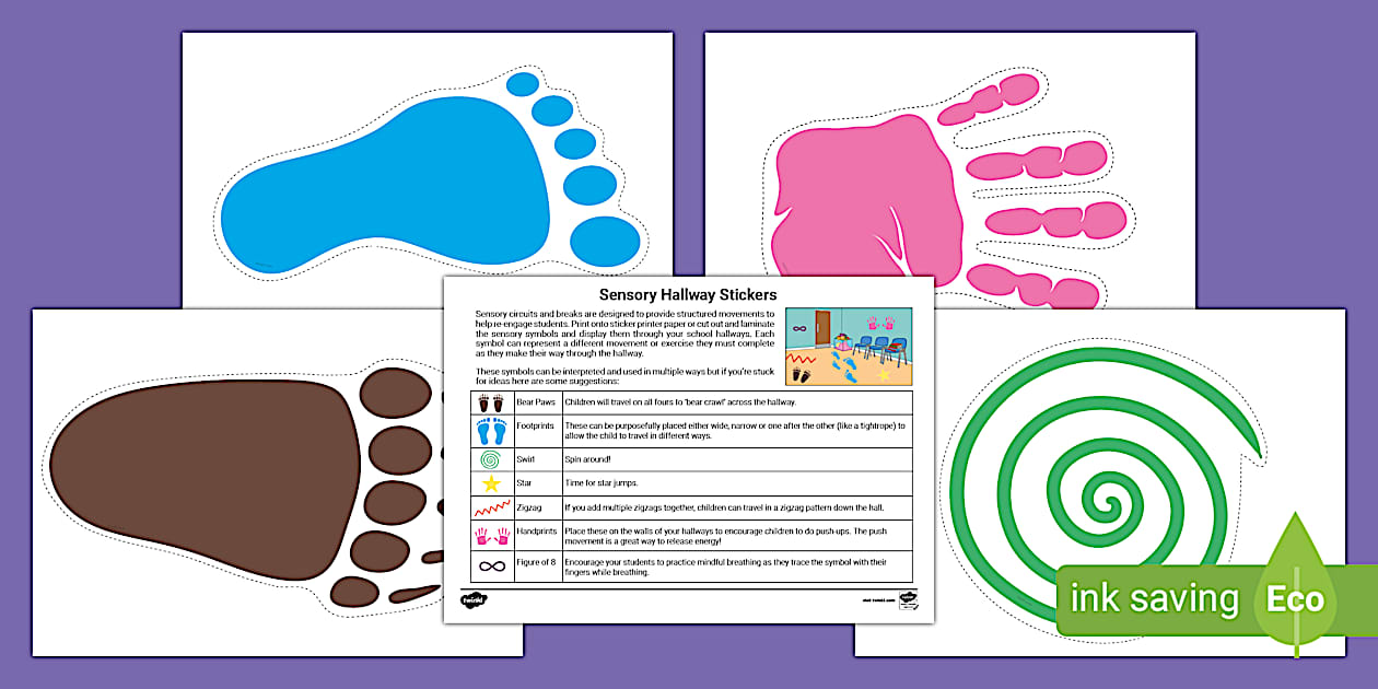 Sensory Hallway Sticker Templates | Twinkl | Sensory Circuit