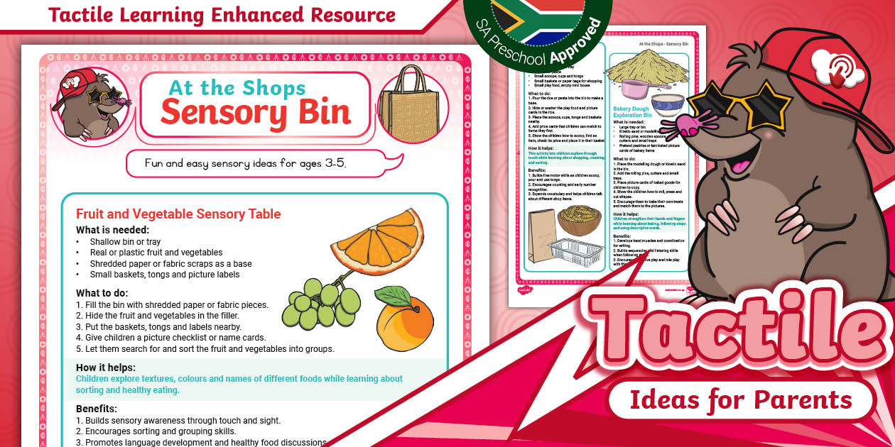 Preschool: At the Shops-Sensory Bin Ideas