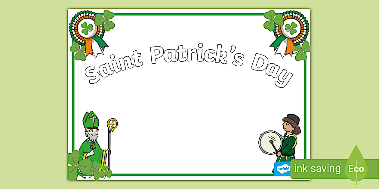 St Patricks Day Poster Template (teacher made) - Twinkl