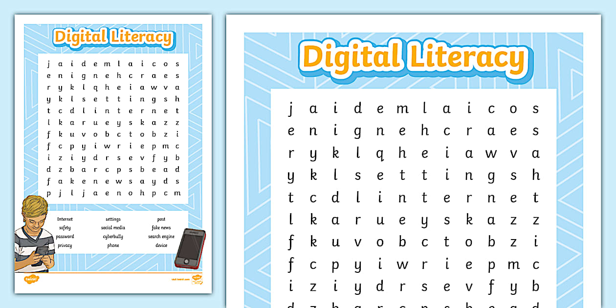 KS2 Digital Literacy Word Search - Twinkl