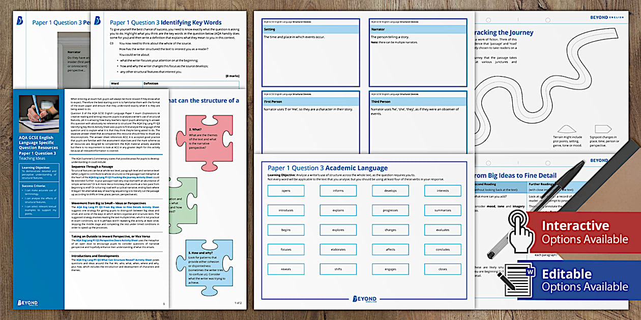 Writing About Structure Activity Pack | Beyond - Twinkl