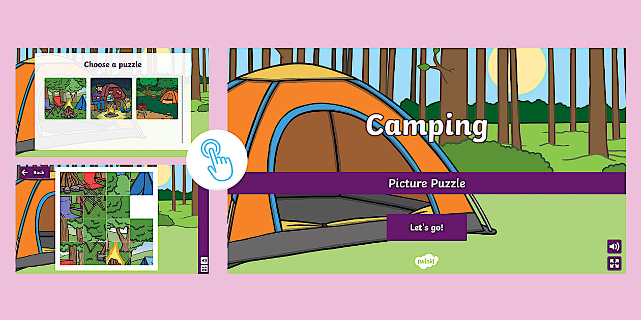 Camping Picture Interactive Slider Puzzle (Teacher-Made)