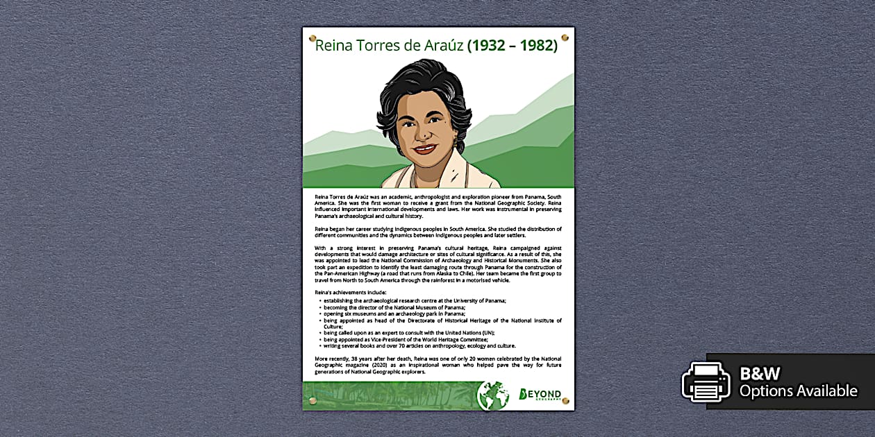 Reina Torres de Arauz Geography Display Poster | Beyond