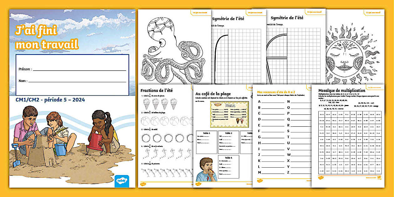 J'ai fini mon travail - Livret d'activités CM1/CM2 - édition été 2024