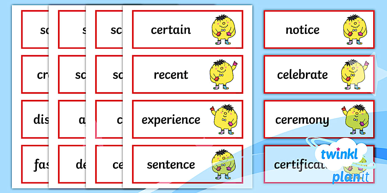 PlanIt Spelling Year 4 Term 2B Word Cards (Teacher-Made)