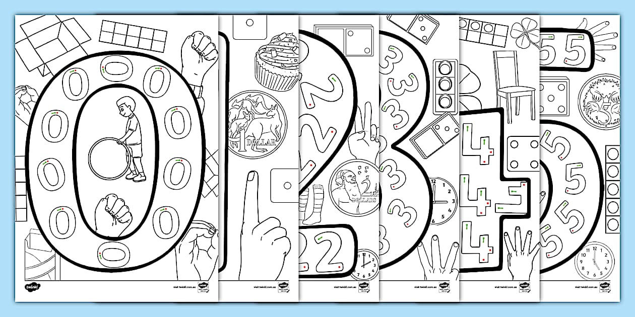 Number Doodle Pages (teacher made) - Twinkl