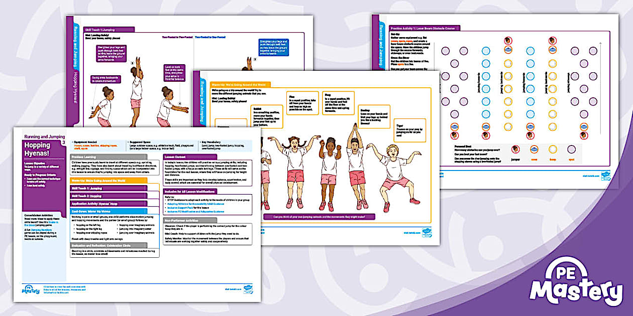 PE Mastery: Year 1 Running and Jumping L3 - Hopping Hyenas!