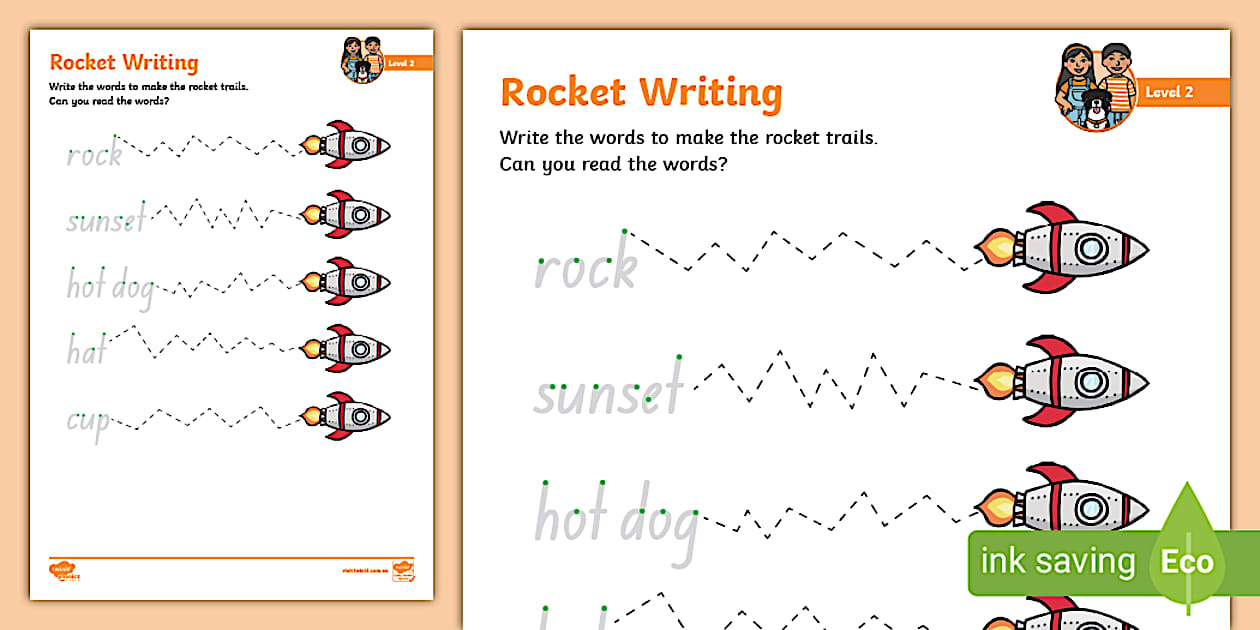 Twinkl Phonics Level 2: Rocket Letter Formation - Twinkl