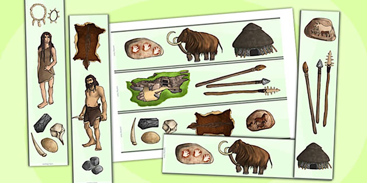 The Stone Age Display Borders (teacher made) - Twinkl