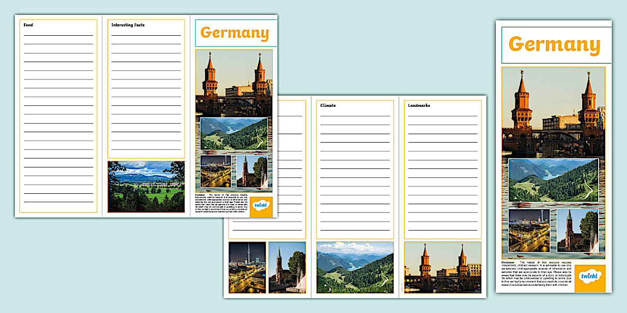 Germany Leaflet Template (Teacher-Made) - Twinkl