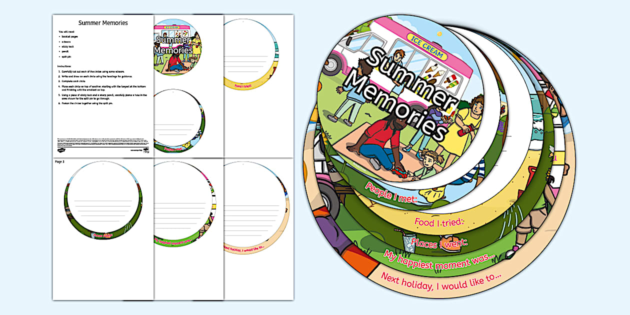 Summer Memories Circles Booklet