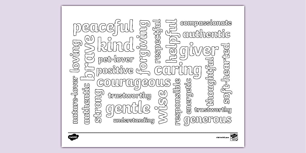 Compassion Coloring Page | Kindness and Caring | Twinkl USA