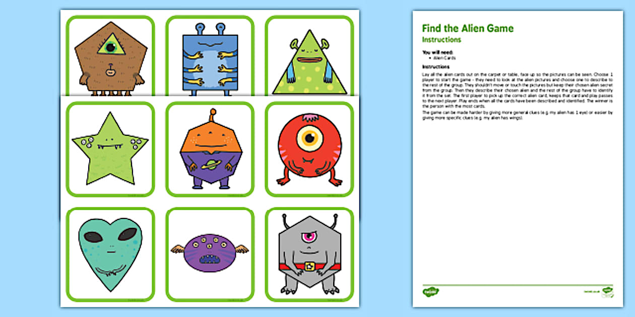 Find the Alien Game (teacher made) - Twinkl