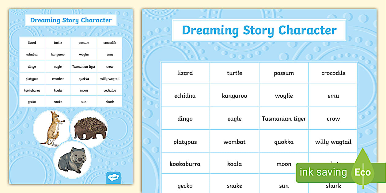 Australian Dreaming Story Character Poster - Twinkl