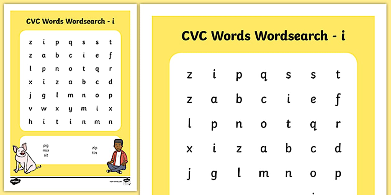 CVC Wordsearch i (teacher made) - Twinkl