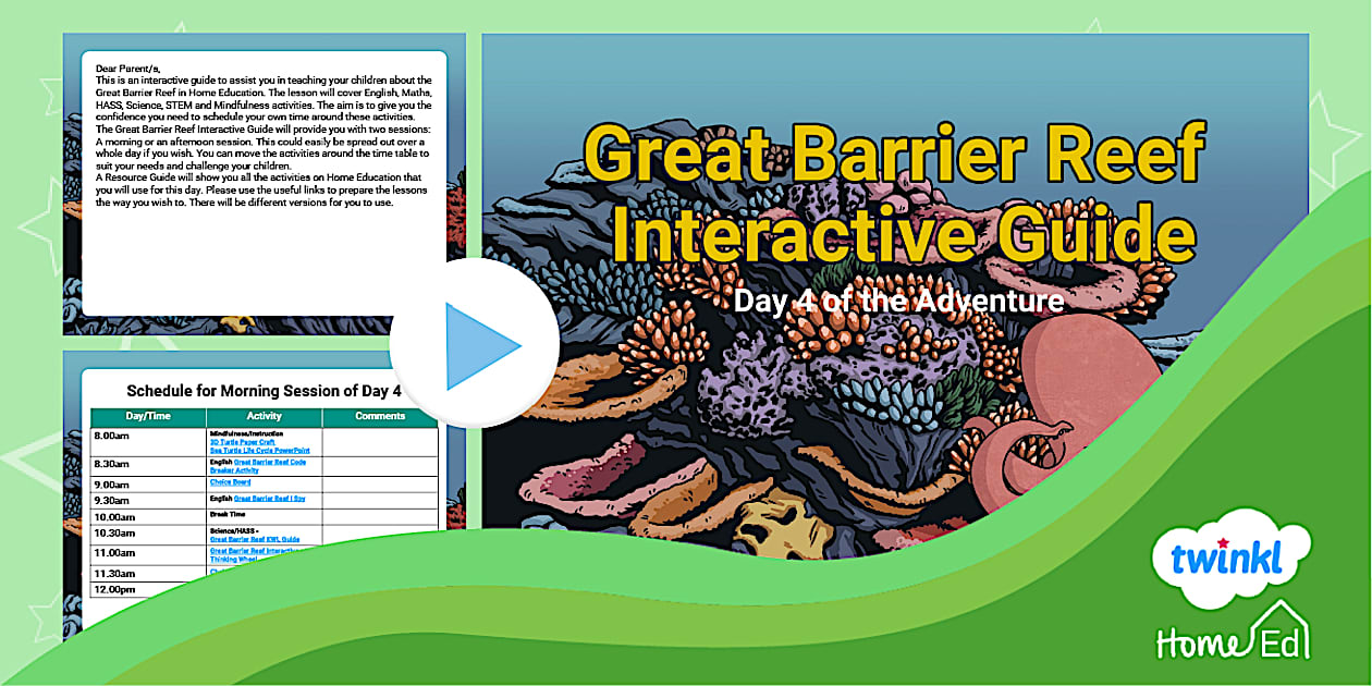 Great Barrier Reef Interactive Guide: Day 4 (teacher made)