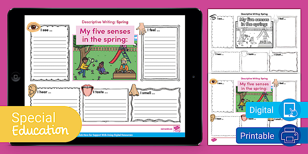 Spring Descriptive Writing Activity | SPED | Twinkl USA