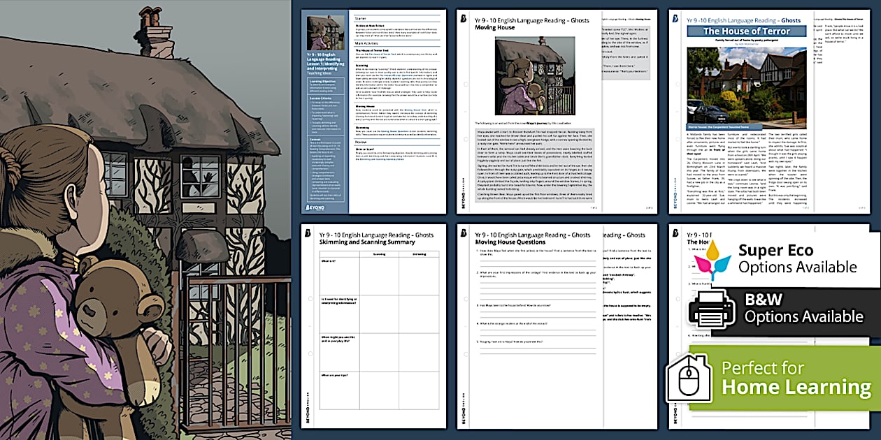 Year 9 - Year 10 English Reading: Ghost Stories Unit of Work