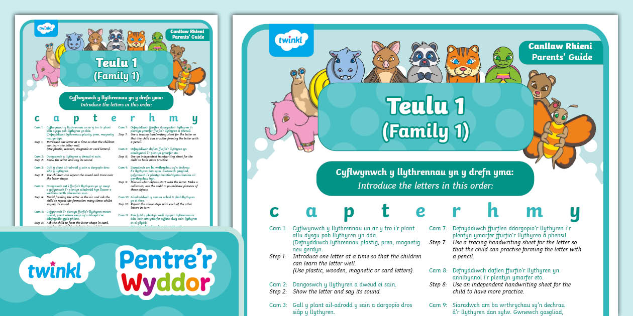 Ffoneg Pentre'r Wyddor: Canllaw Rhieni Teulu 1/Teulu 1 (Family 1) Parents'