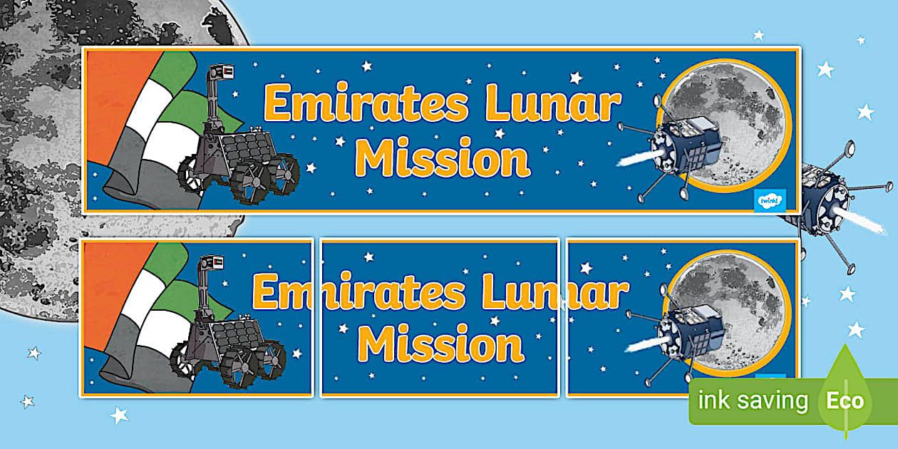 Emirates Lunar Mission Display Banner