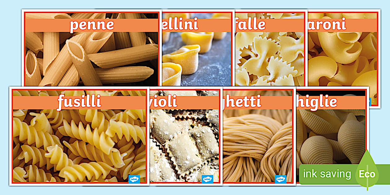 Pasta Shapes Photo Pack (teacher made) - Twinkl