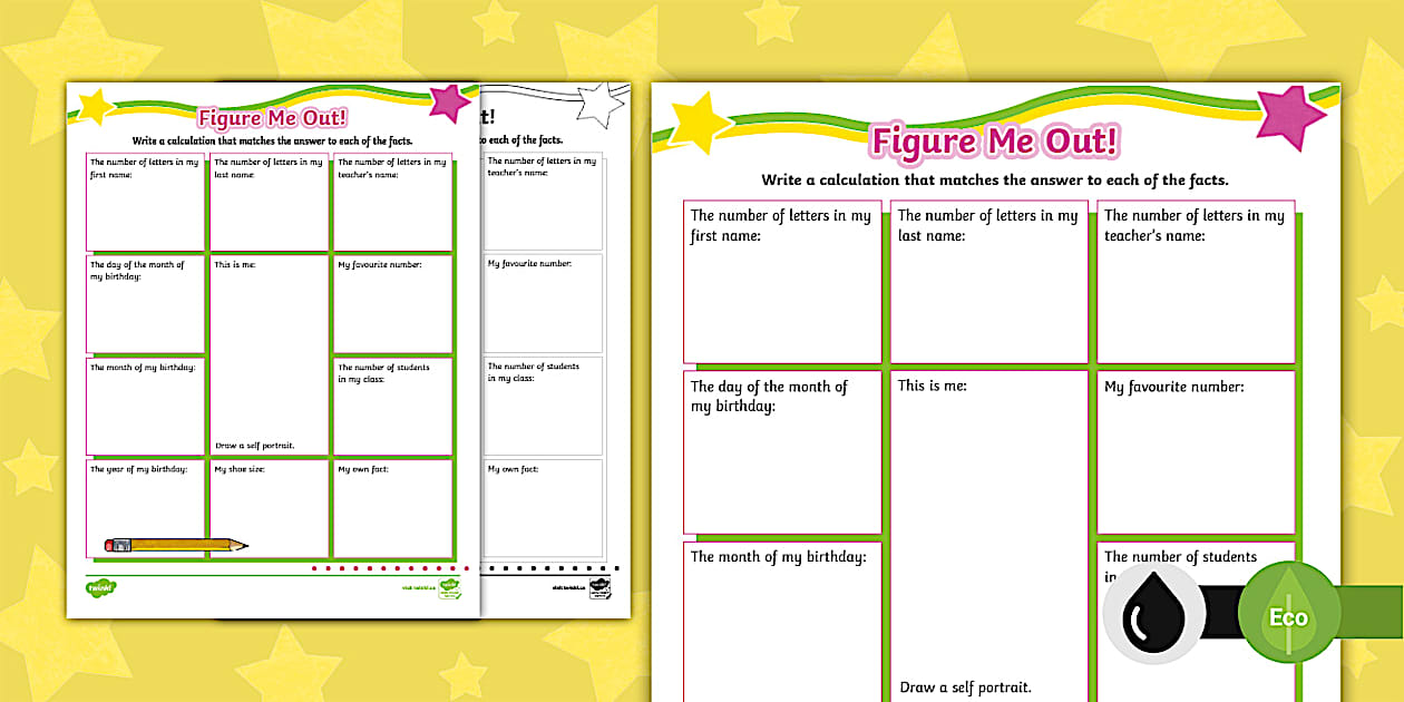 Figure Me Out: Back to School Math Activity (teacher made)
