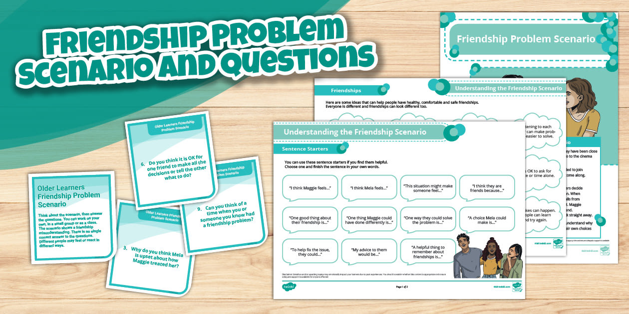 Older Learners: Friendship Conflict Scenarios and Questions