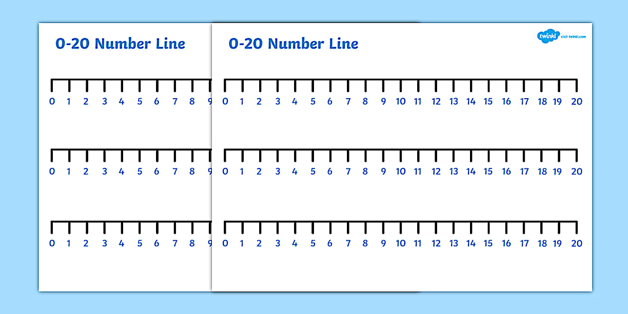 Editable Numbers 0-20 Number Line (Lehrer gemacht) - Twinkl