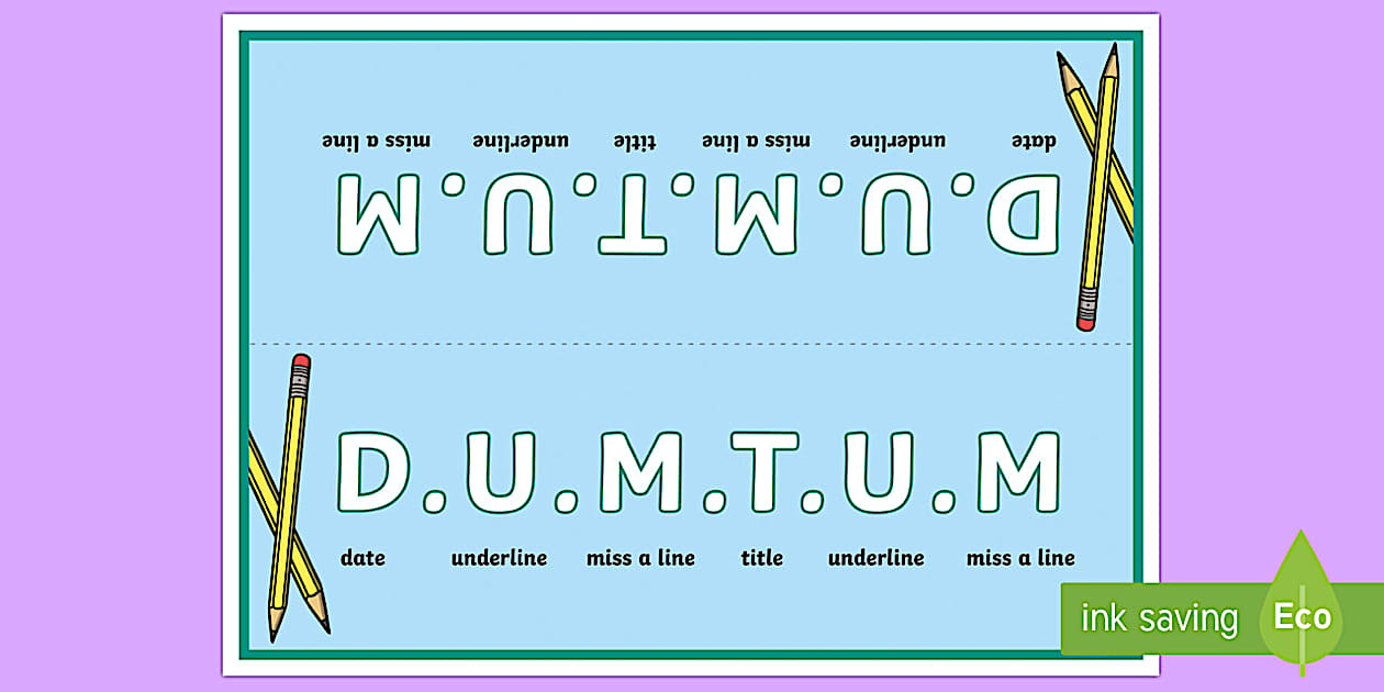 DUMTUM Table Sign (Teacher-Made) - Twinkl