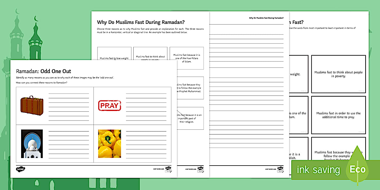 Editable Ramadan: Starter Worksheets (teacher made) - Twinkl